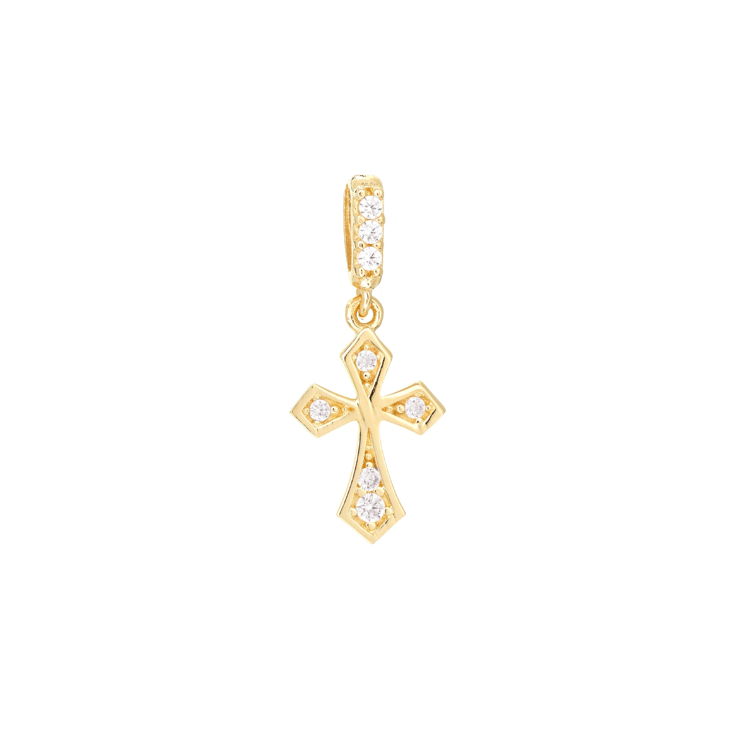 Pointed Edge Mini CZ Cross Pendant – The Diamond Room By Spektor